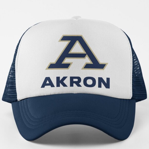 Accessories | New Akron Zips Foam Trucker Mesh Snapback Hat 2tone Navy ...